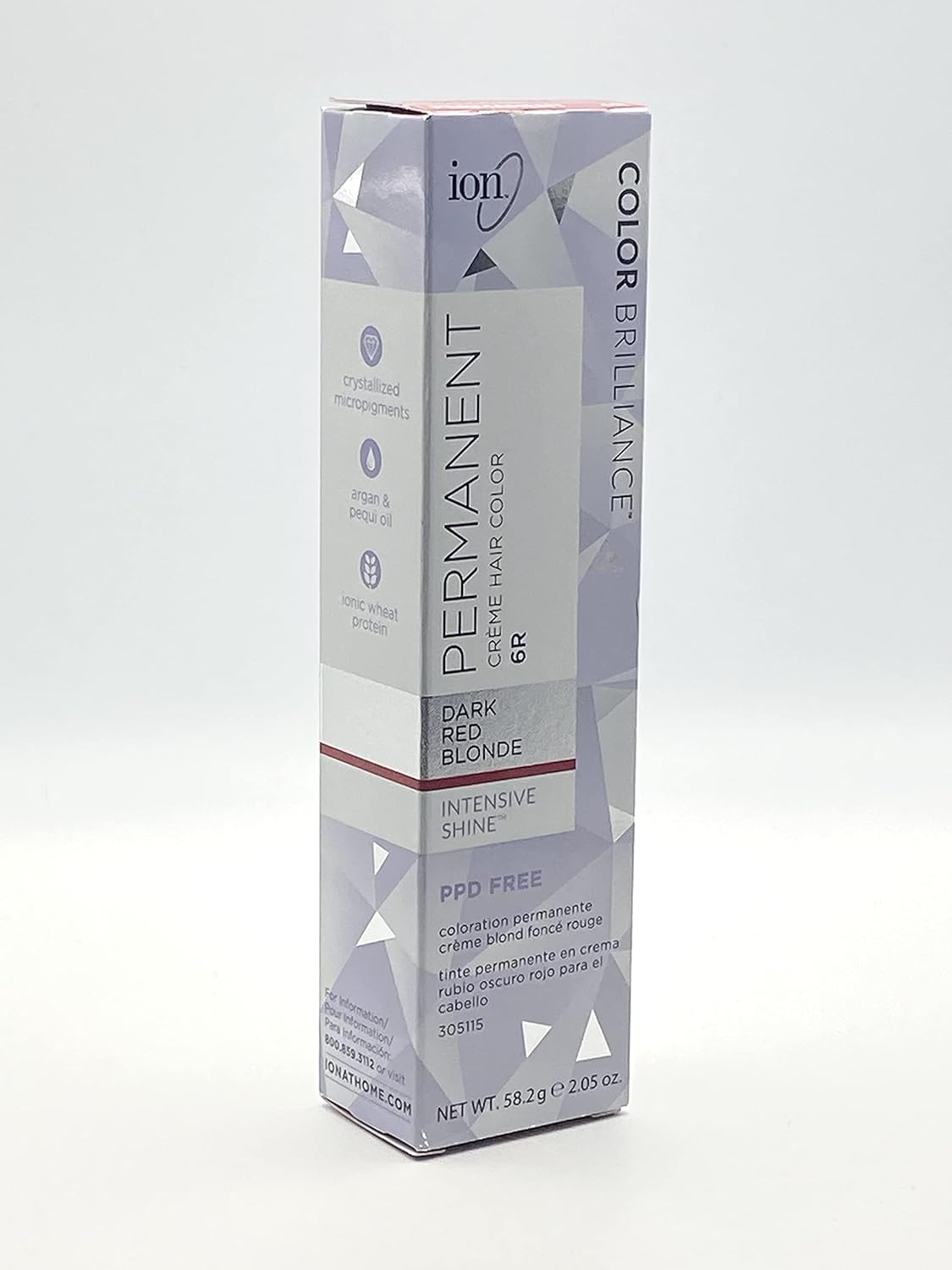 Amazon.com : Ion 6R Dark Red Blonde Permanent Creme Hair Color 6R Dark ...