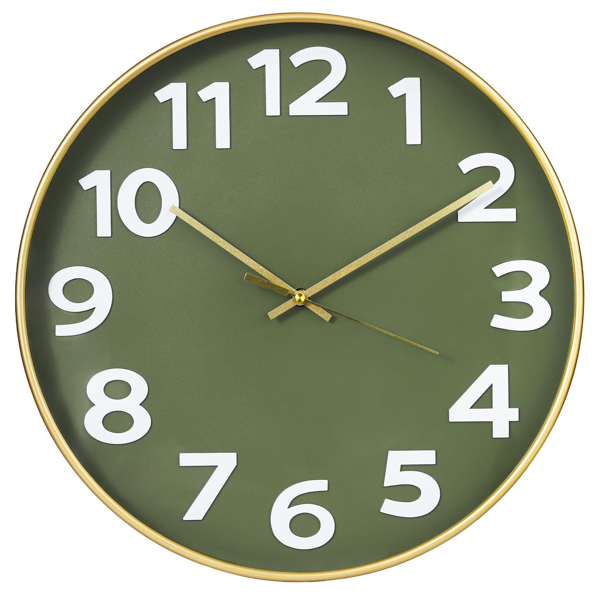 Amazon.com: Maxstar 10 Inch Wall Clocks Battery Operated, Silent Non ...