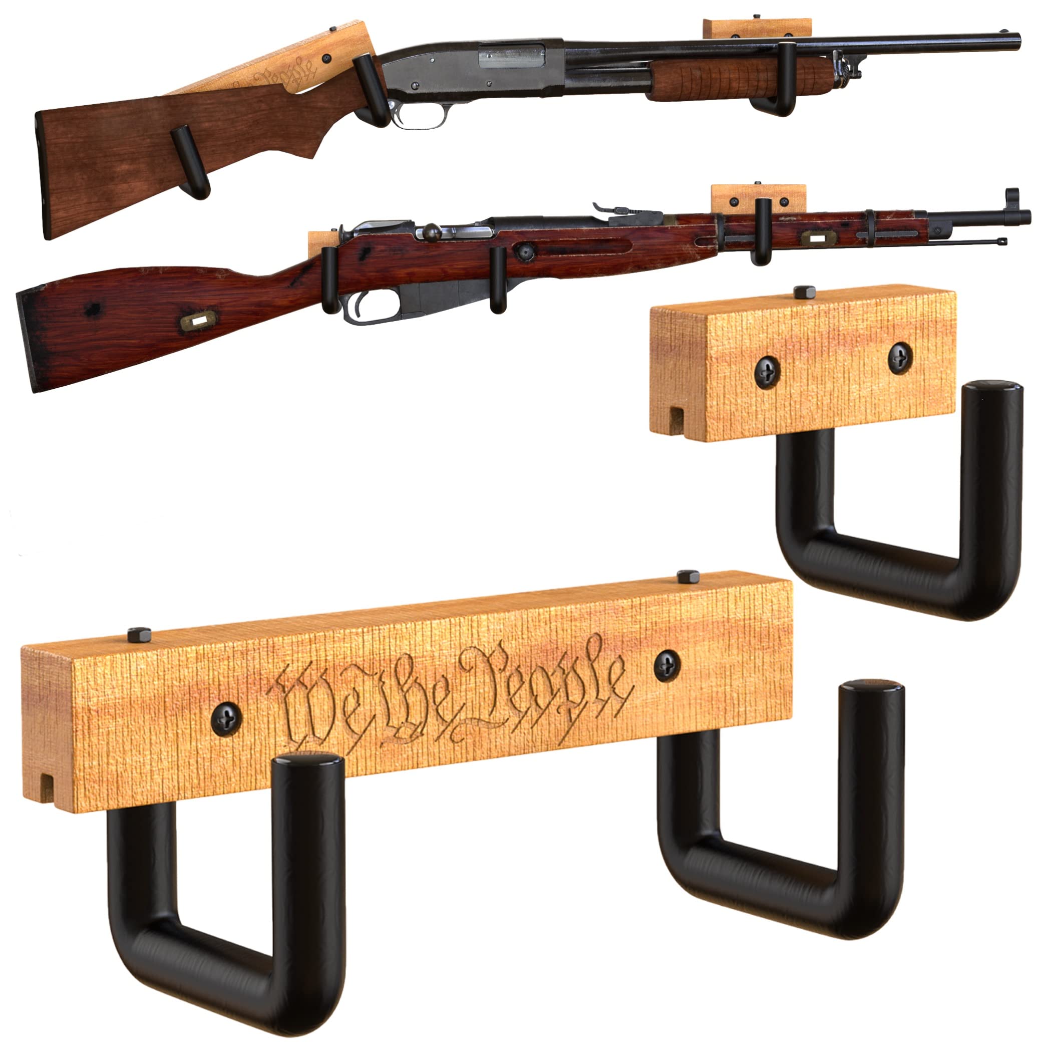 Snapklik.com : Horizontal Gun Rack Rifle Hook For Firearms Shotgun And ...