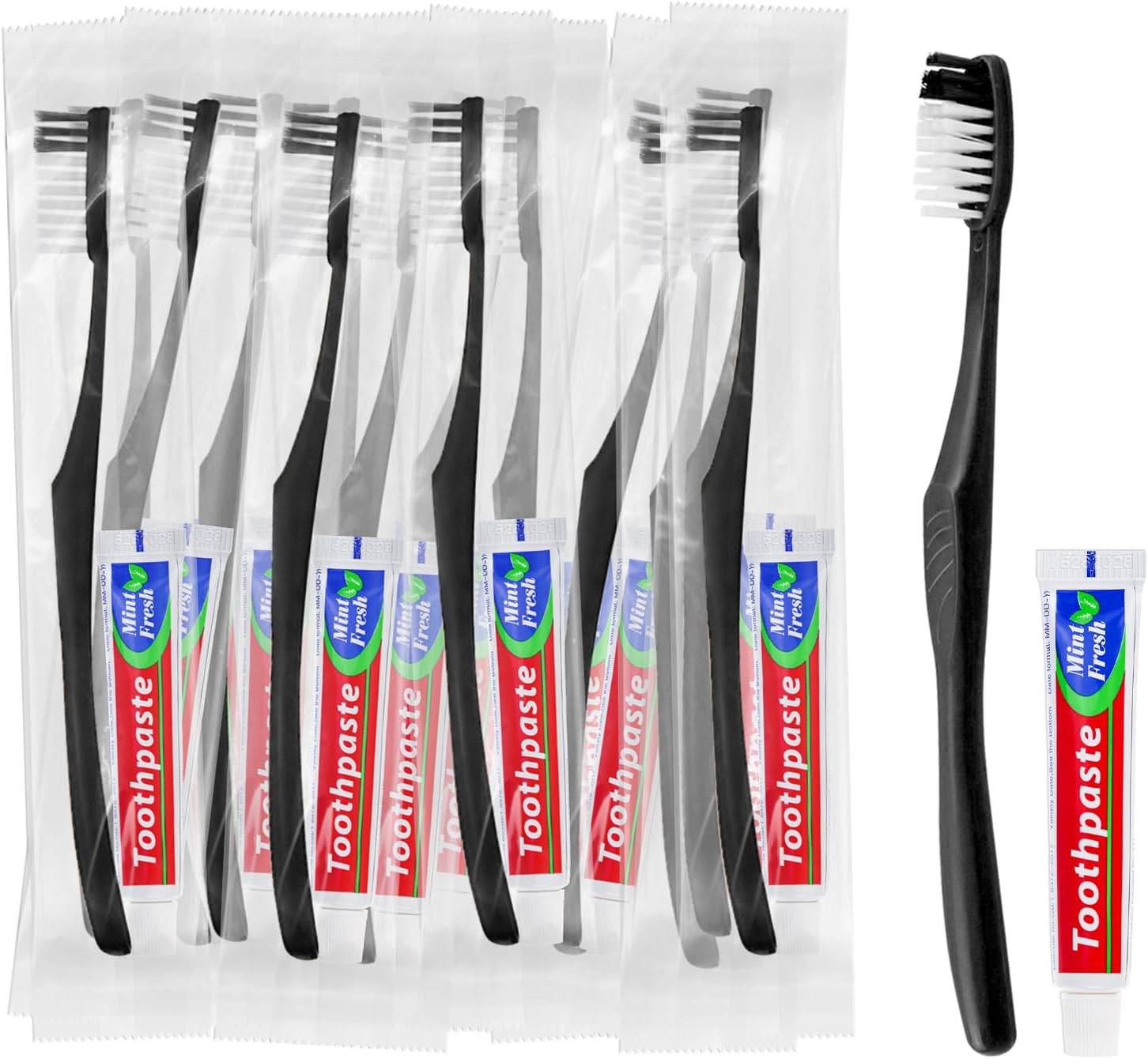 Amazon.com : HOIQIRY Disposable Toothbrushes with Toothpaste - Pack of ...