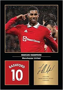 Icons Wall Art Marcus Rashford Signed A4 Printed Photo Picture Display ...
