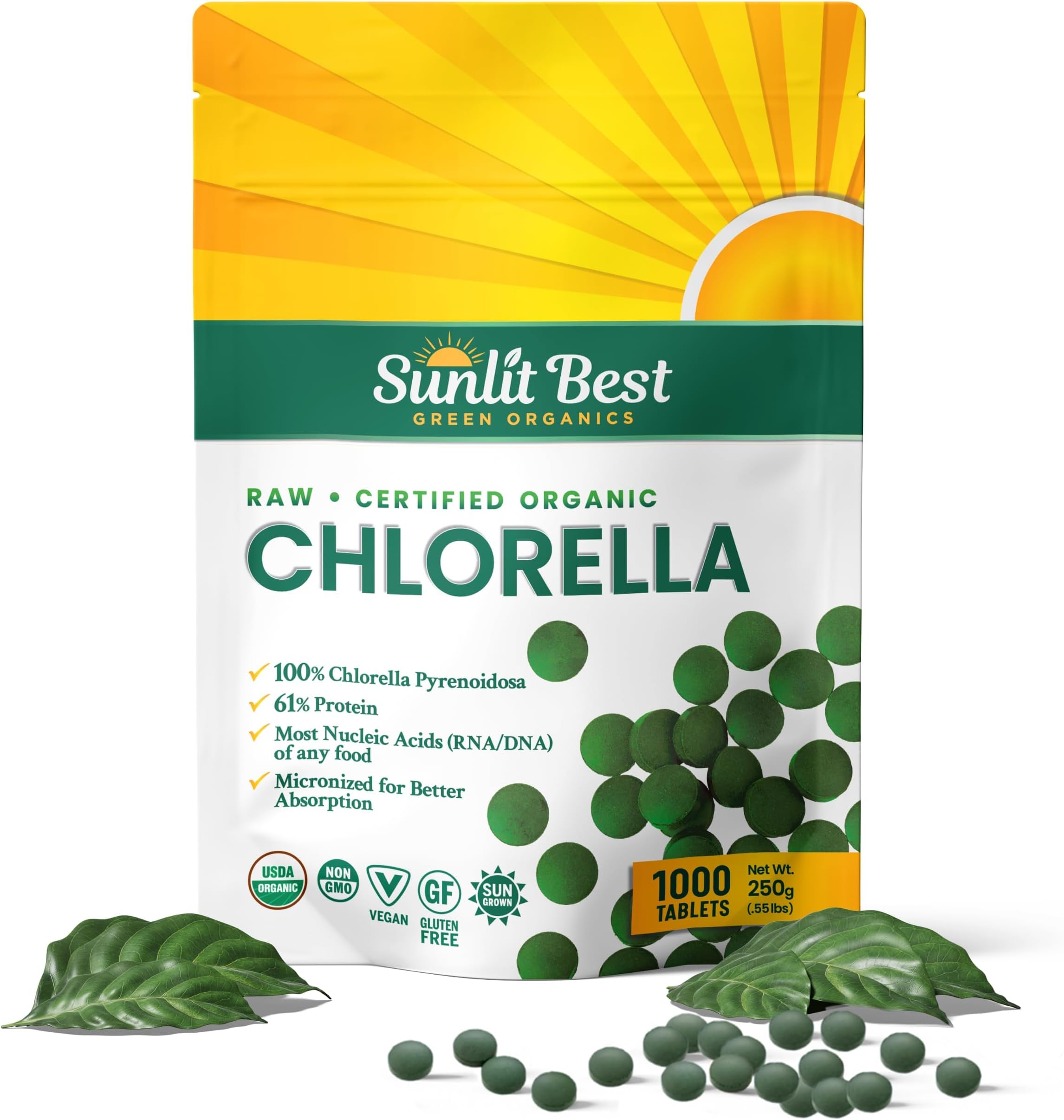 Amazon.com: Nutricost Organic Chlorella 500mg, 240 Tablets - Gluten ...