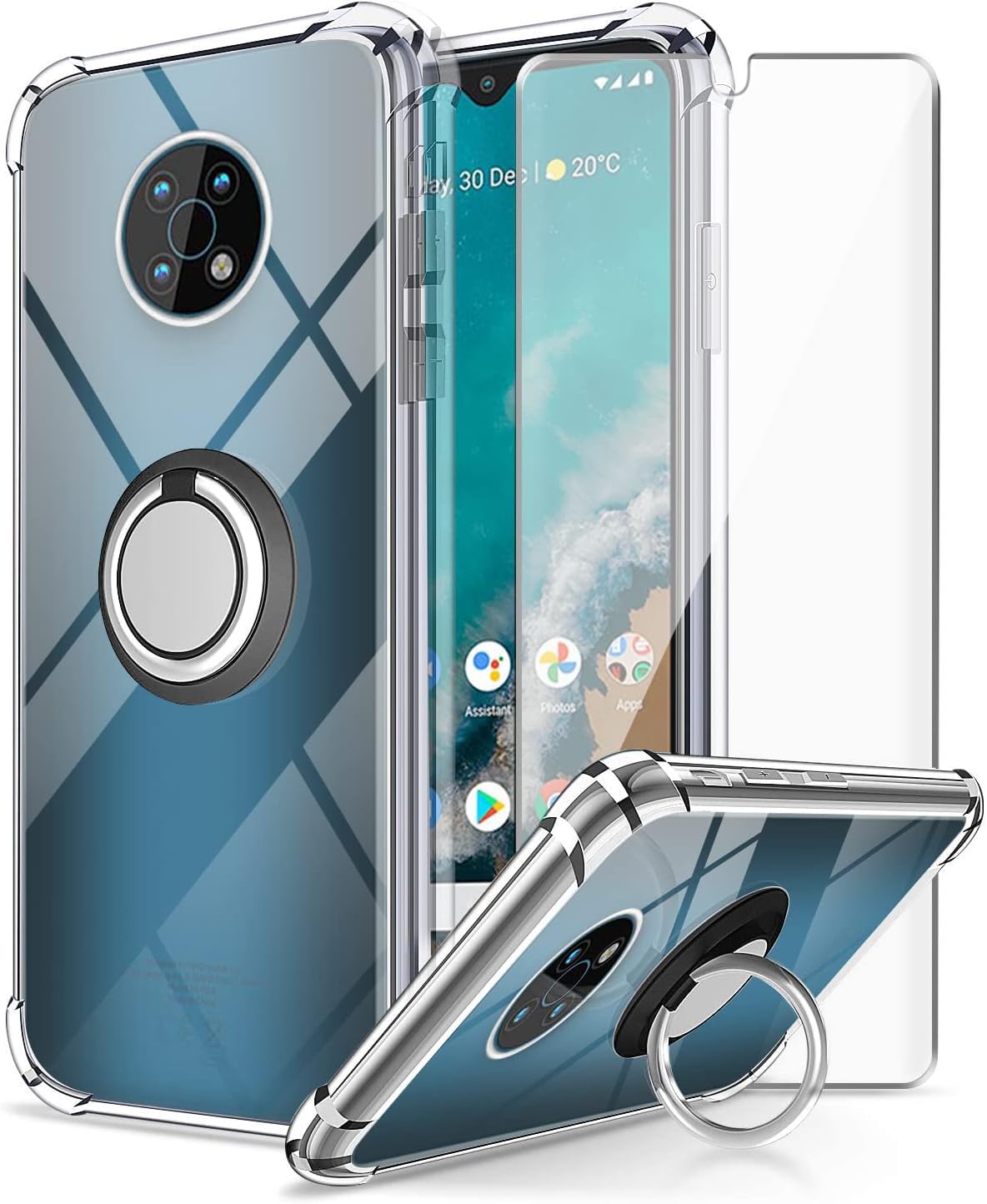 Funda para Nokia G50 5G, funda para Nokia G50 con protector de pantalla ...