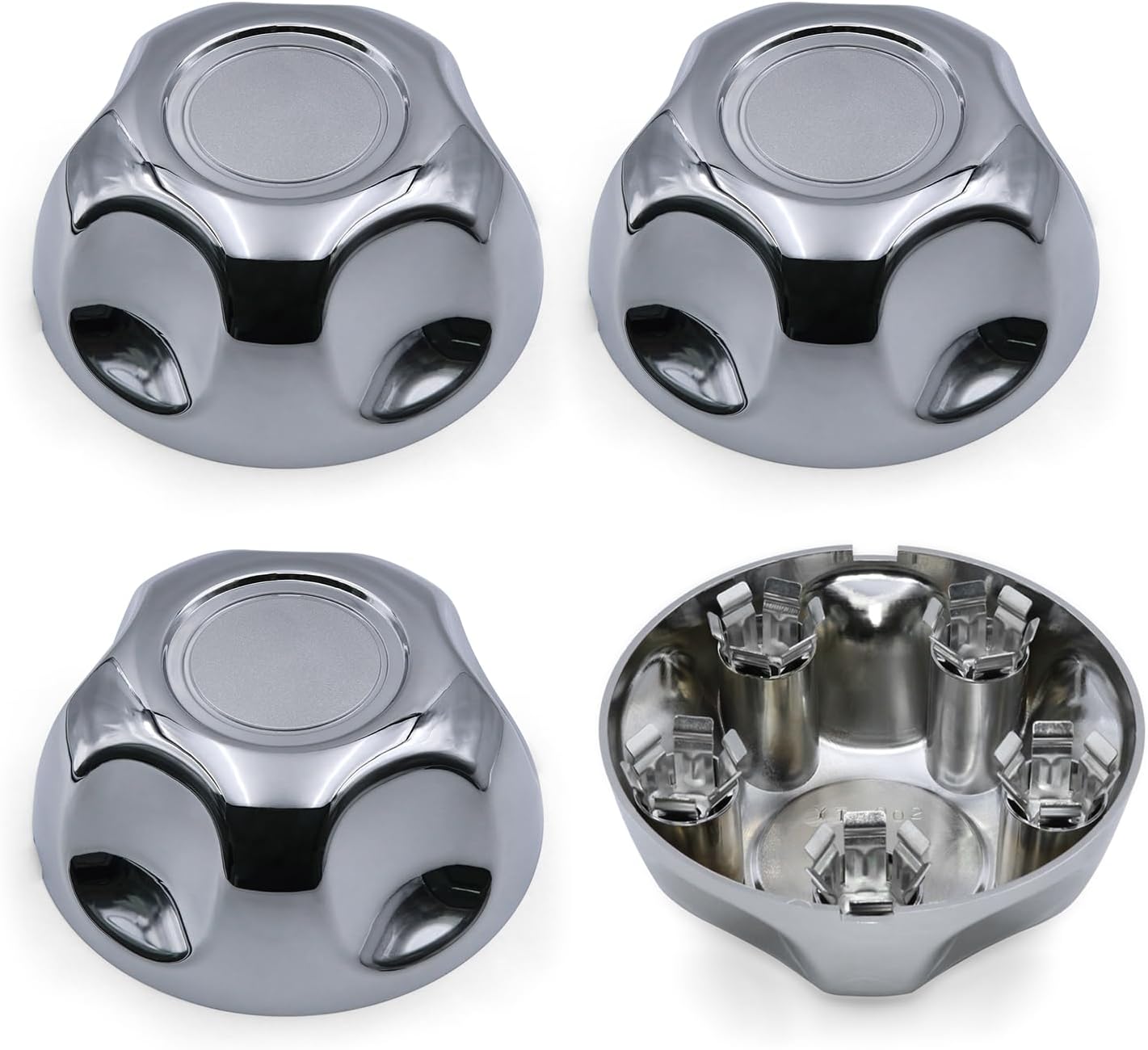 Amazon.com: 4PCS Chrome Plastic 160mm Wheel Hub Center Caps Cover for ...