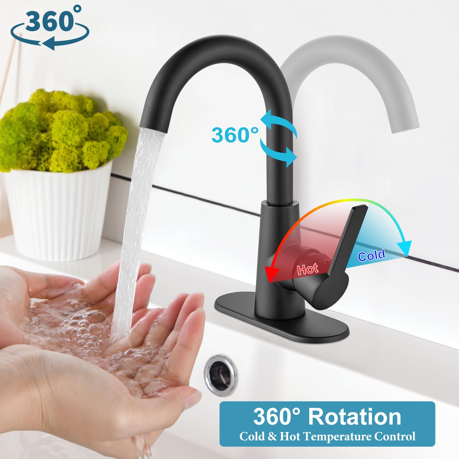 Snapklik.com : Midanya Wet Bar Sink Faucet For Bathroom Kitchen Small ...