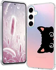 Amazon.com: Ftonglogy for Samsung Galaxy S25 Case: Clear Matte Cute Flowers Floral Design for ...