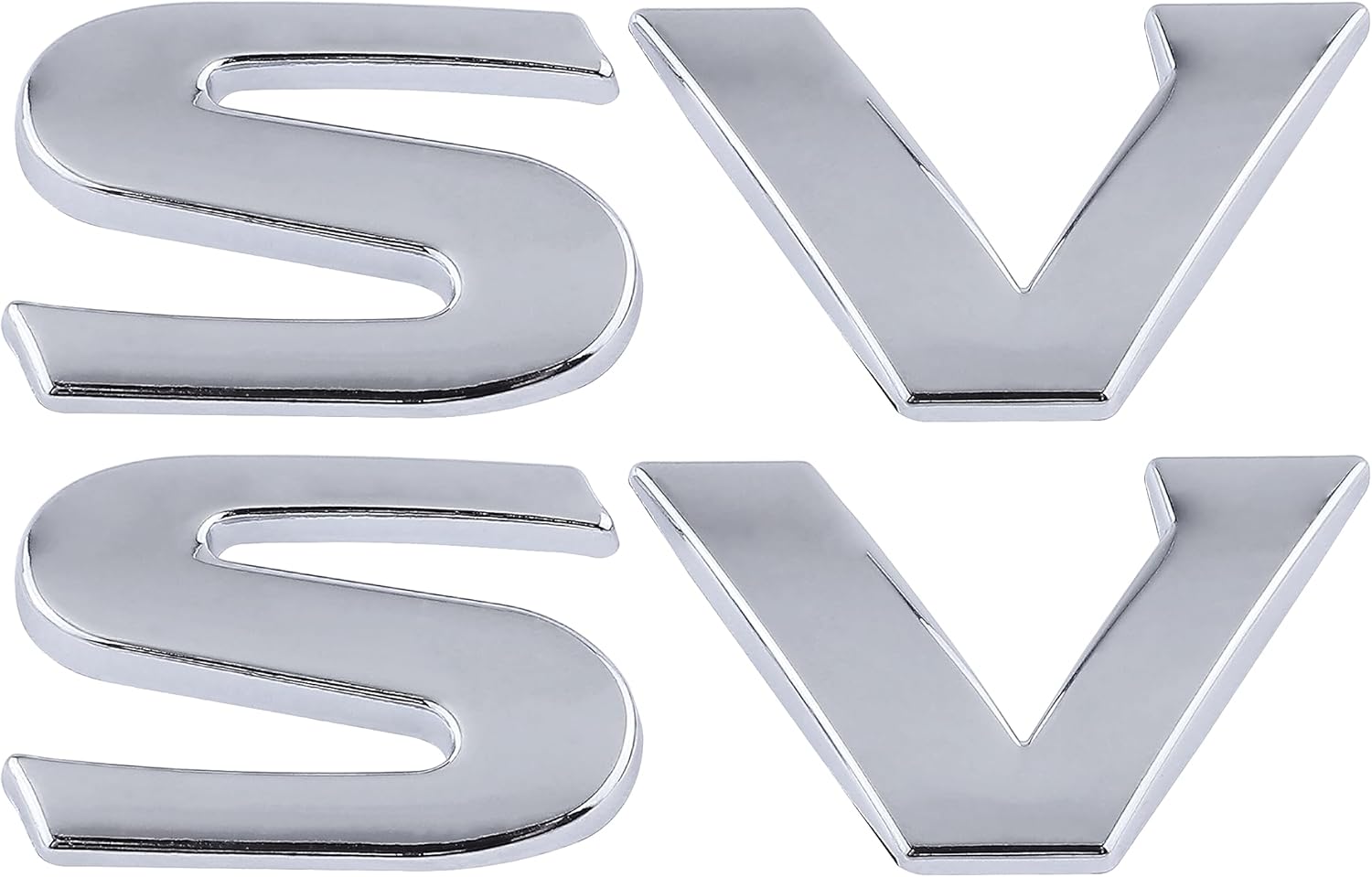 Amazon.com: 2PCs SV Car Metal Emblem Badge Decal 3D Raised&Strong ...