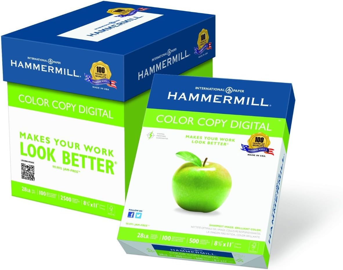 Amazon.com : Hammermill Paper, Color gTuXI Copy Digital Paper Poly Wrap ...