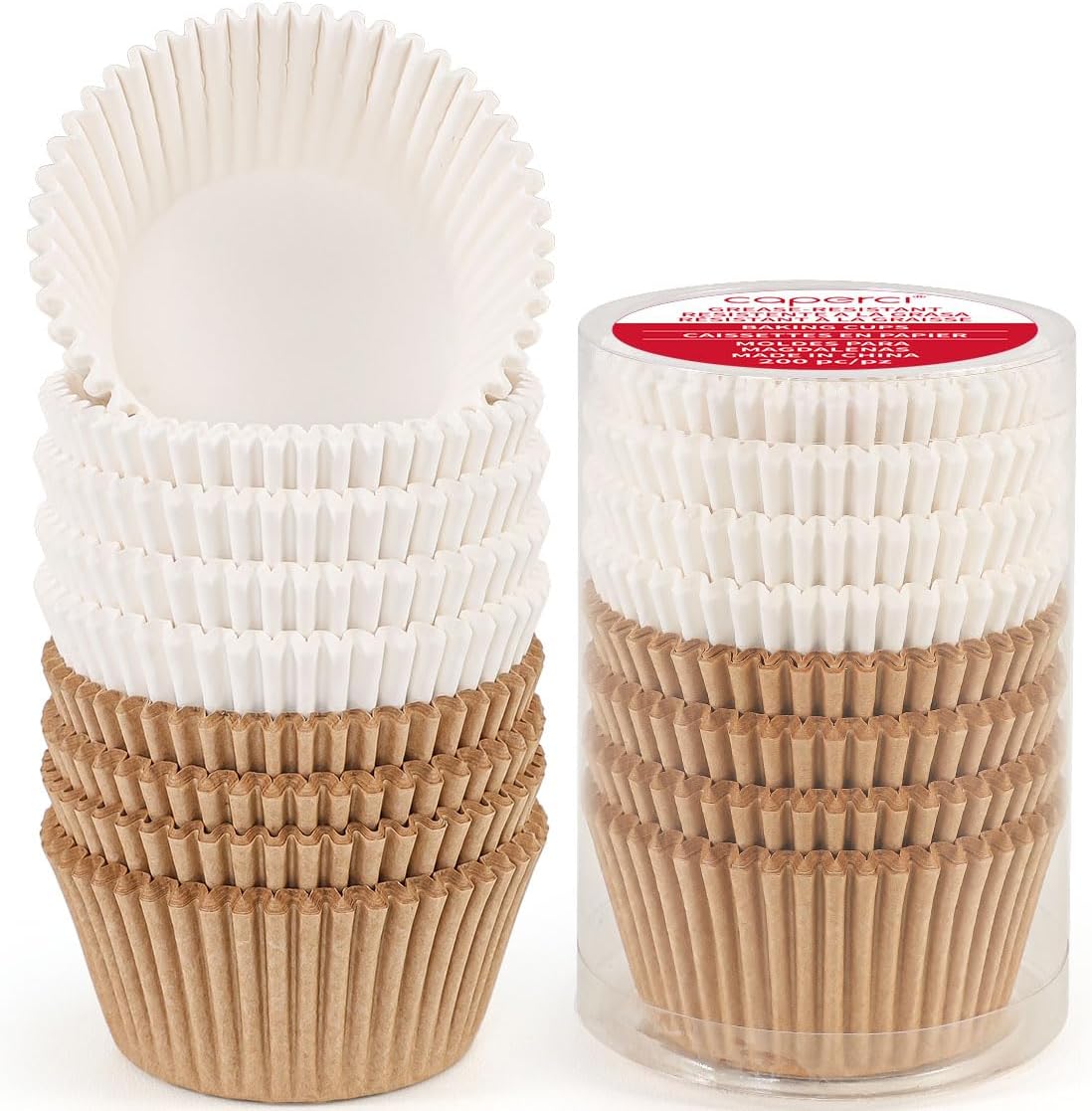 Amazon.com: [300Pcs] Caperci Odorless Standard Cupcake Liners for ...