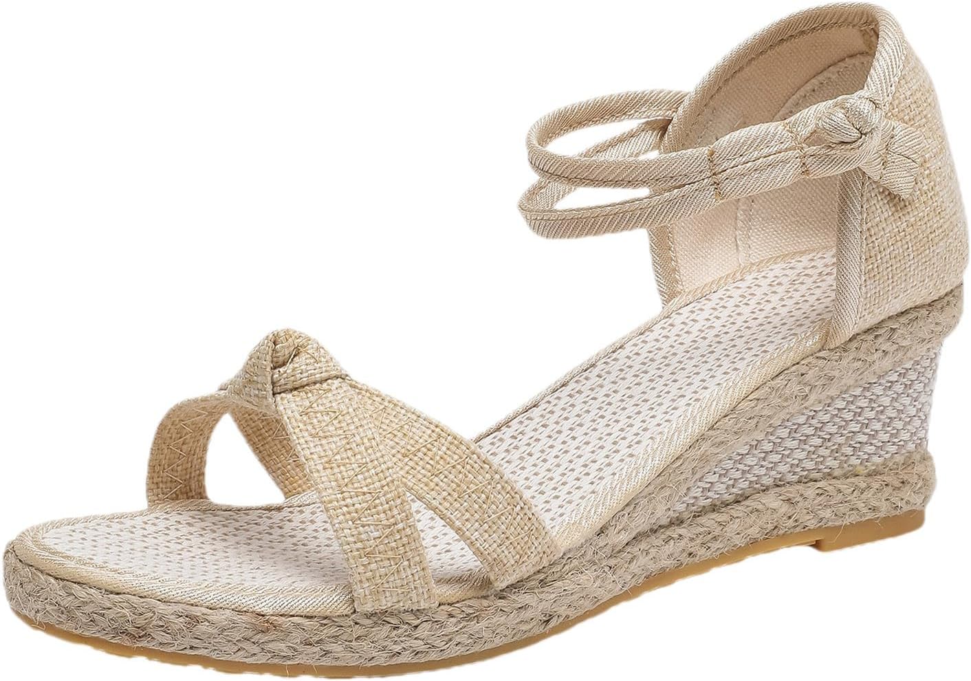 Amazon.com | Wedge Sandals for Women Dressy Summer, Womens Closed Toe ...