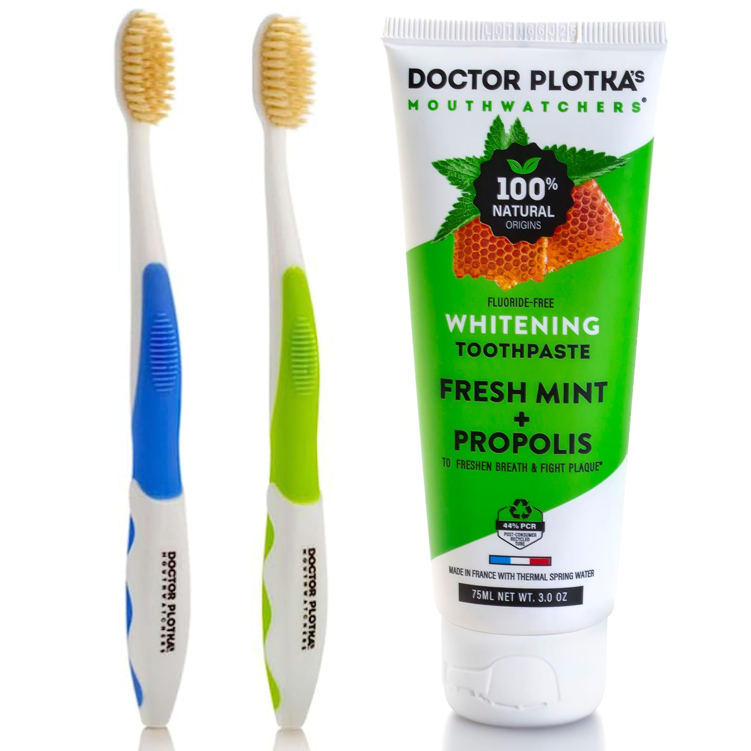 Amazon.com : MOUTHWATCHERS Dr Plotkas Travel Toothbrush Set, Extra Soft ...