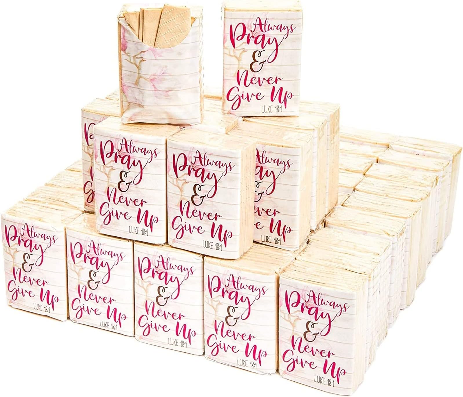 Amazon.com: Glenmal 100 Pack Christian Tissues Welcome to Our Church ...