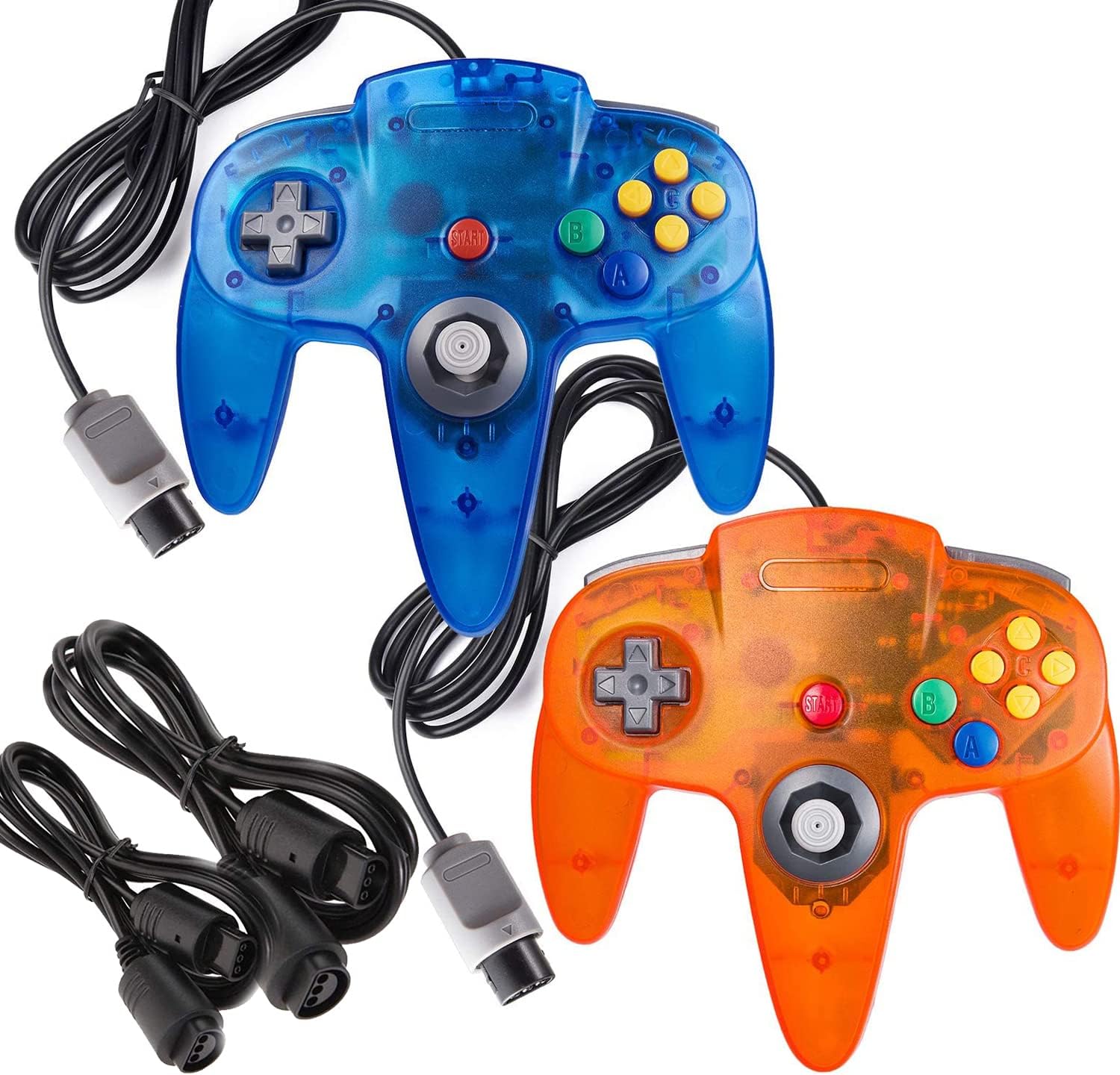 Amazon.com: miadore 2 Pack Classic N64 Controllers Bundle with 2 Pack ...