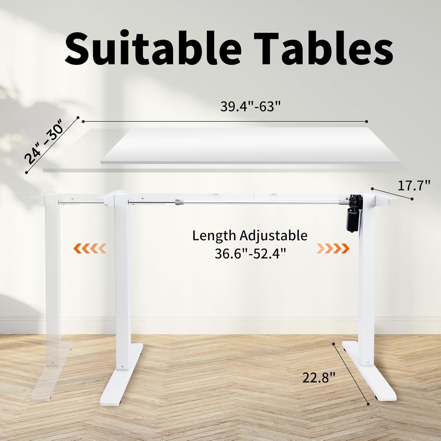 Snapklik.com : CROWNFURN Electric Standing Desk Frame, Height ...