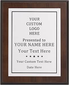 Amazon.com: Personalized Award Plaques, Custom Logo Wooden Award Plaque ...