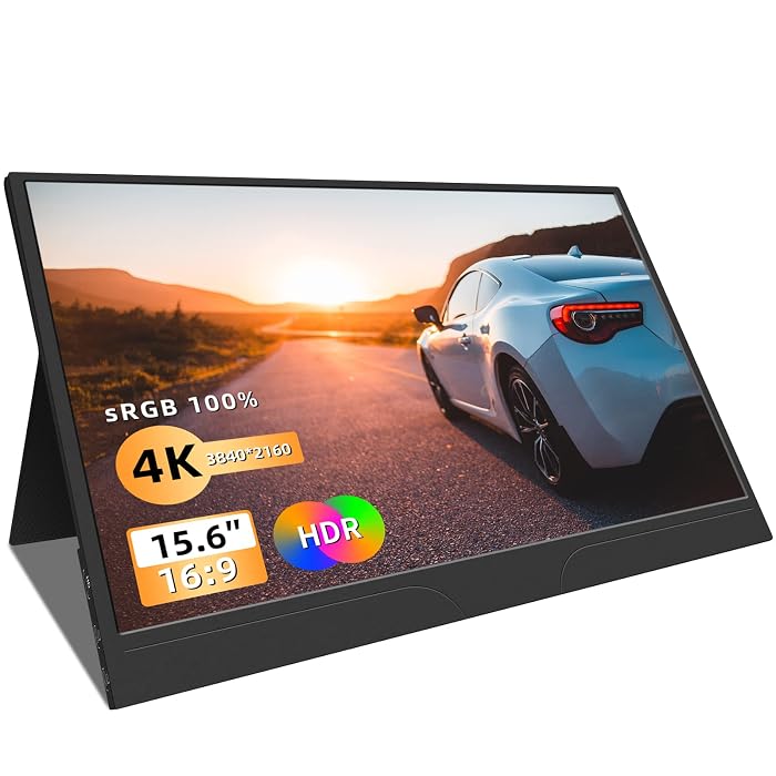 Buy 4K Portable Monitor 15.6 inch, YGG IPS UHD 3840X2160 Screen 100% ...