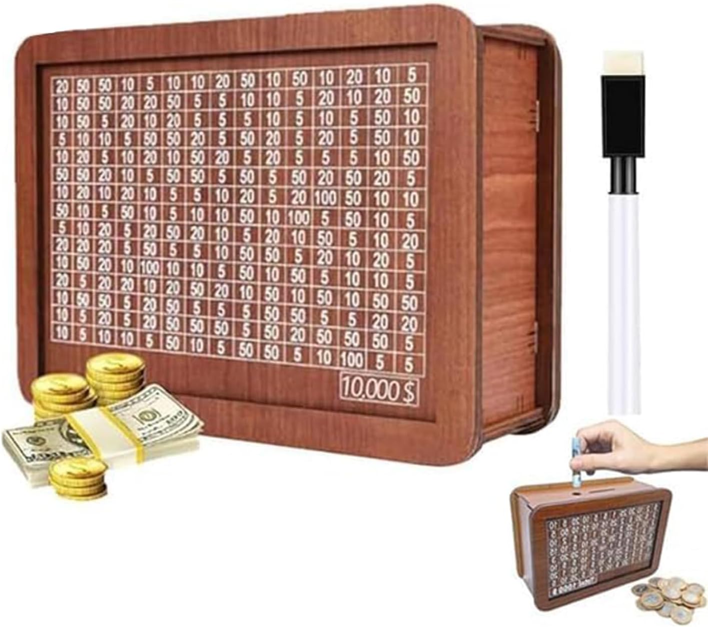 Amazon.com: 2025 upgraded cash vault saving box, cash vault saving box ...