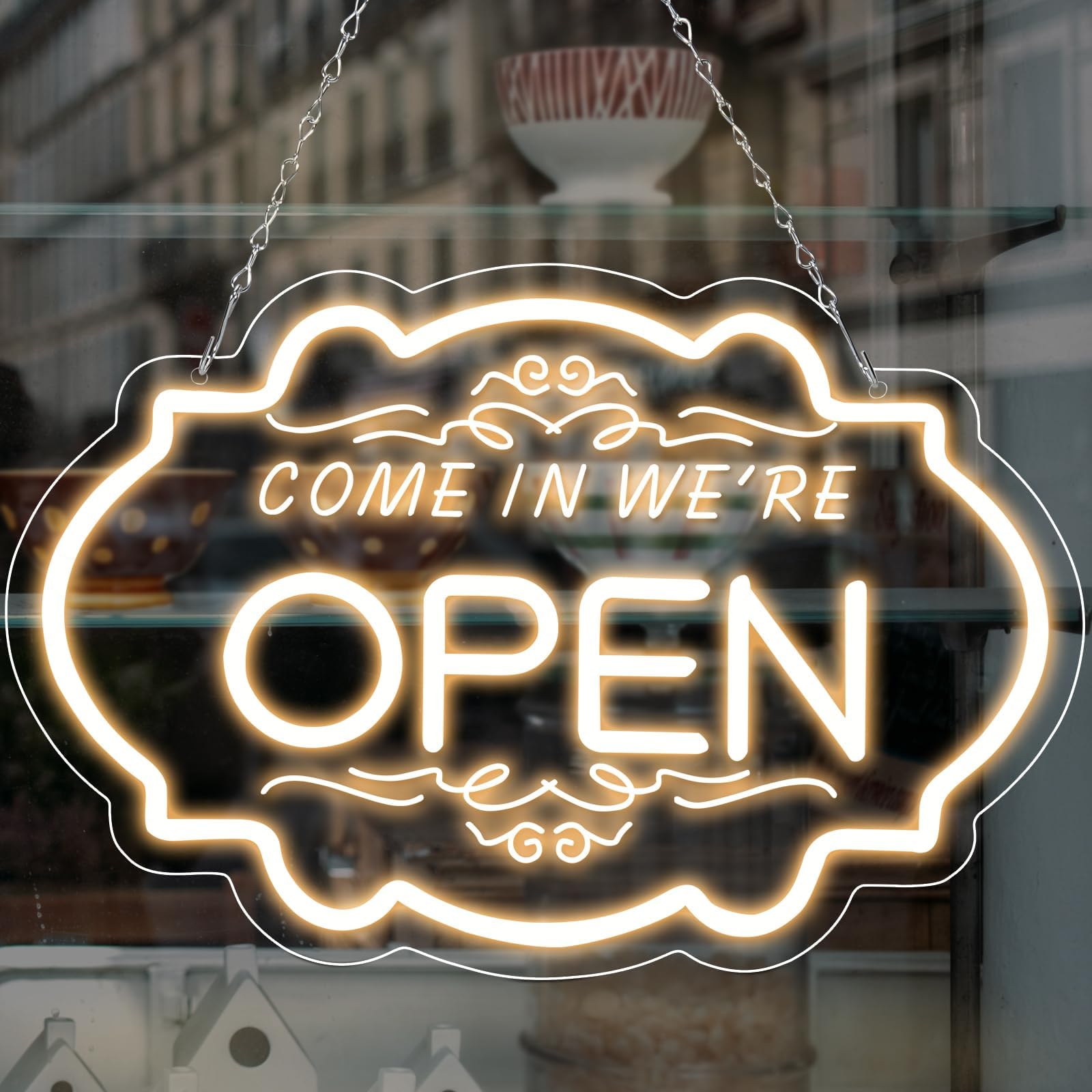 Amazon.com : Open Signs for Business - Neon Open Sign LED 17" x 11 ...
