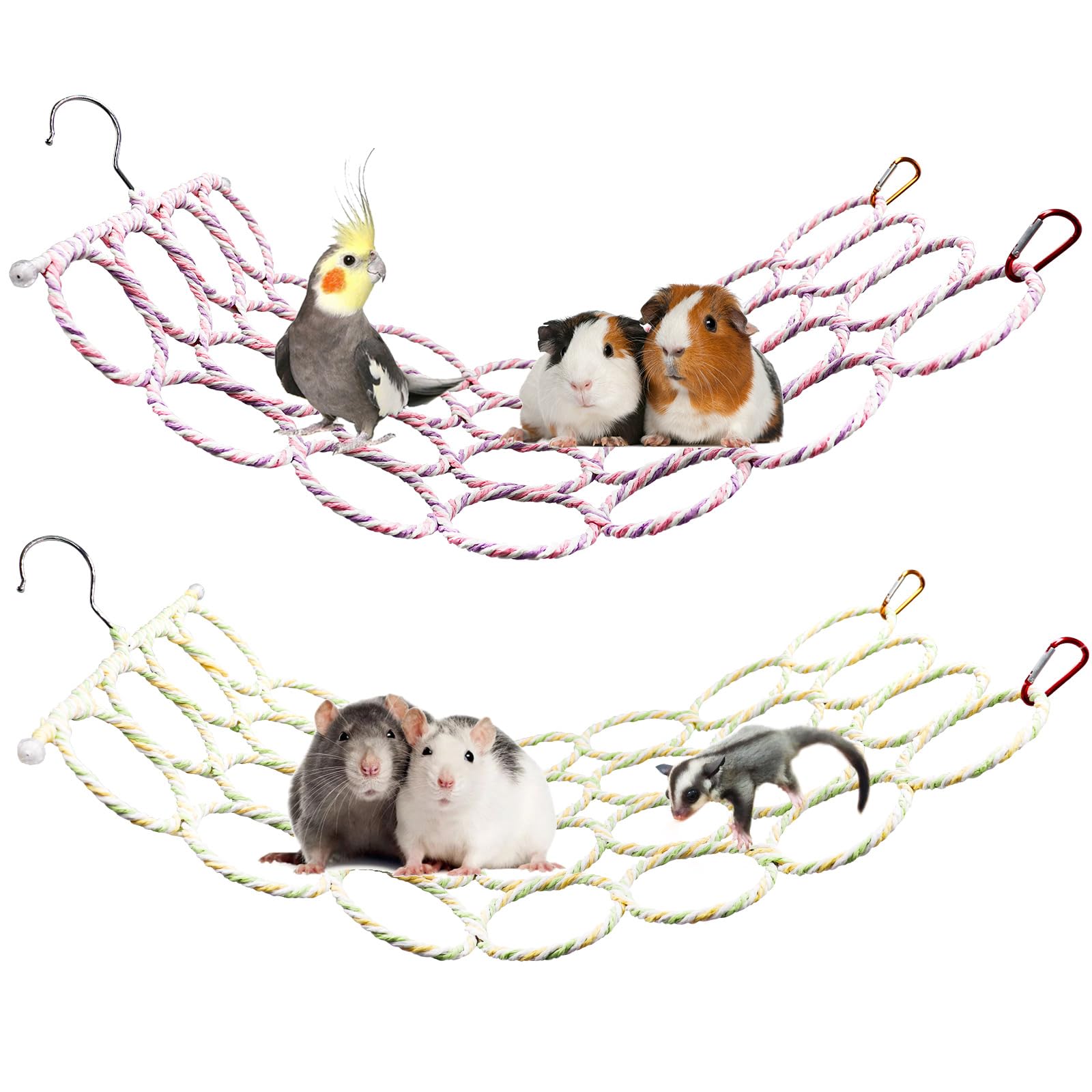 Amazon.com : 2 Pack Rat Climbing Toy, Bird Swing Toy, Hanging Rat Rope ...