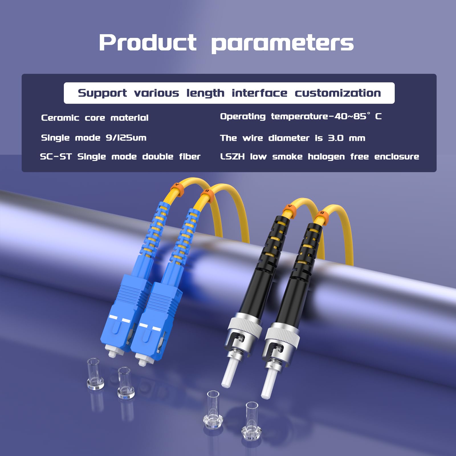 Snapklik.com : 3Meters 10ft SC/UPC-ST/UPC Single-Mode Fiber Optic Cable ...