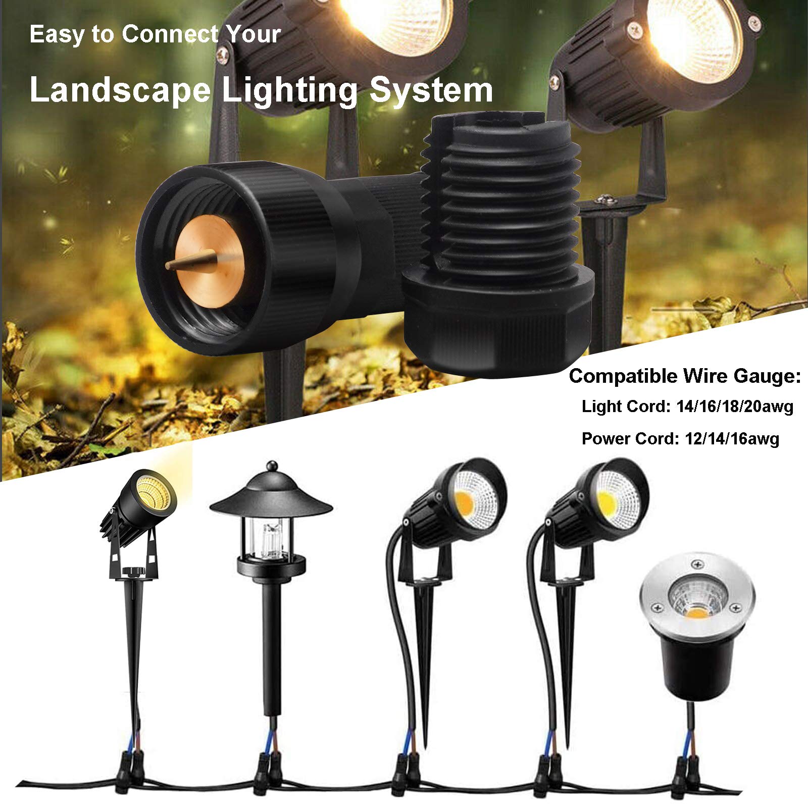 Snapklik.com : Low Voltage Landscape Lights Wire Quick Connectors Set ...