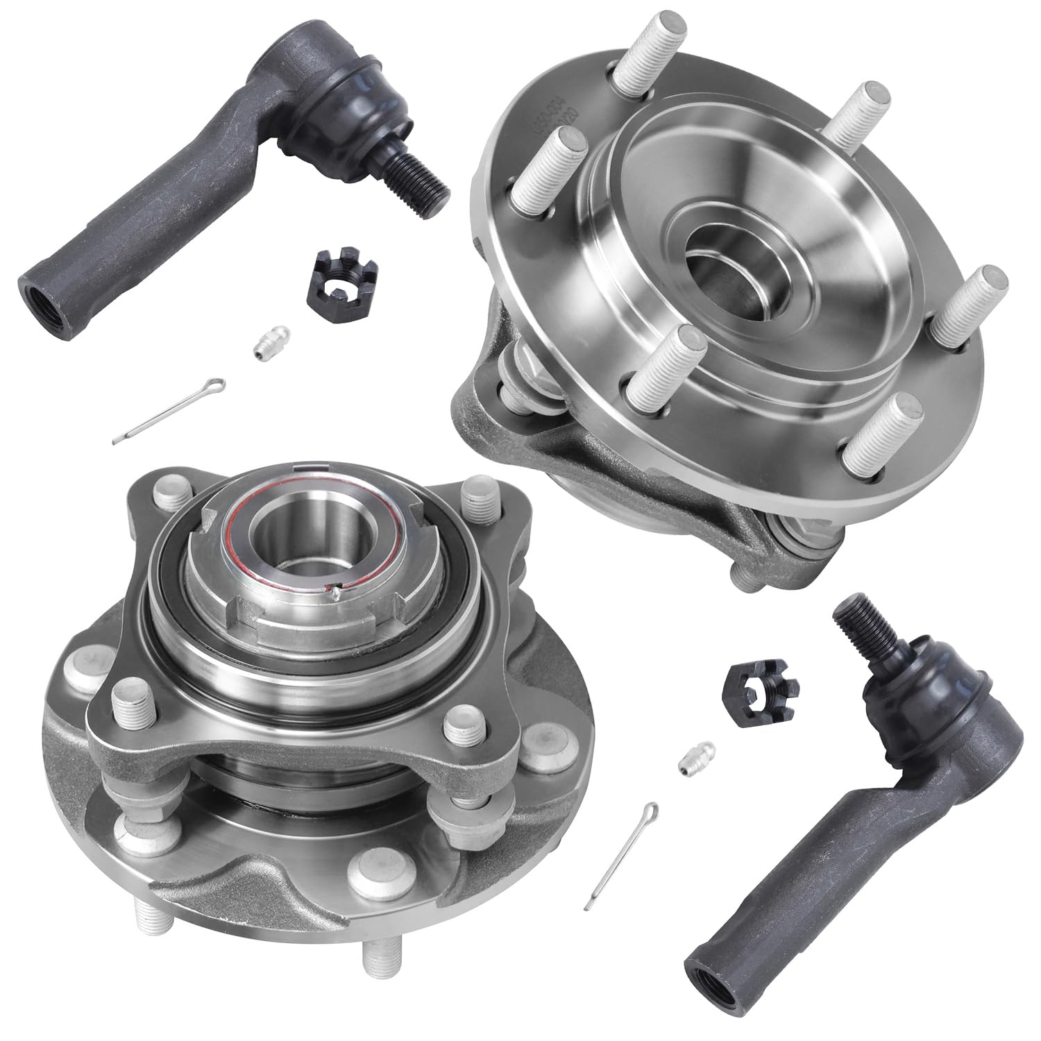 Aluminum Hub Bearing Set 2 Pieces IRONTEK Front Wheel Bearings Fit For ...