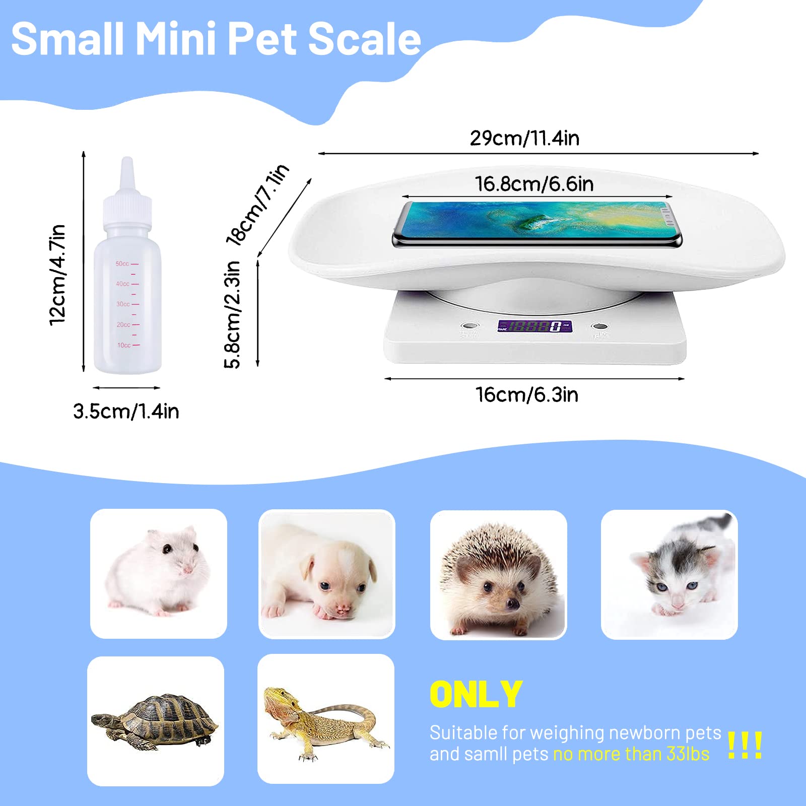 Scales For Weighing Puppies Digital Pet Scale With LCD Display Kitchen