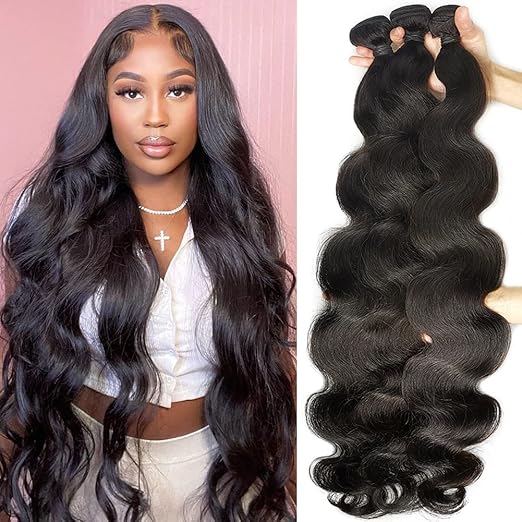 Amazon.com : Seekomi Body Wave Human Hair 3 Bundles Brazilian Body Wave ...