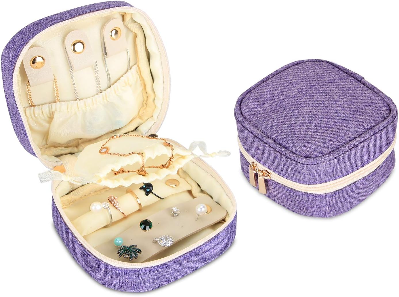 Amazon.com: Teamoy Mini Jewelry Travel Case - Portable Organizer Box ...