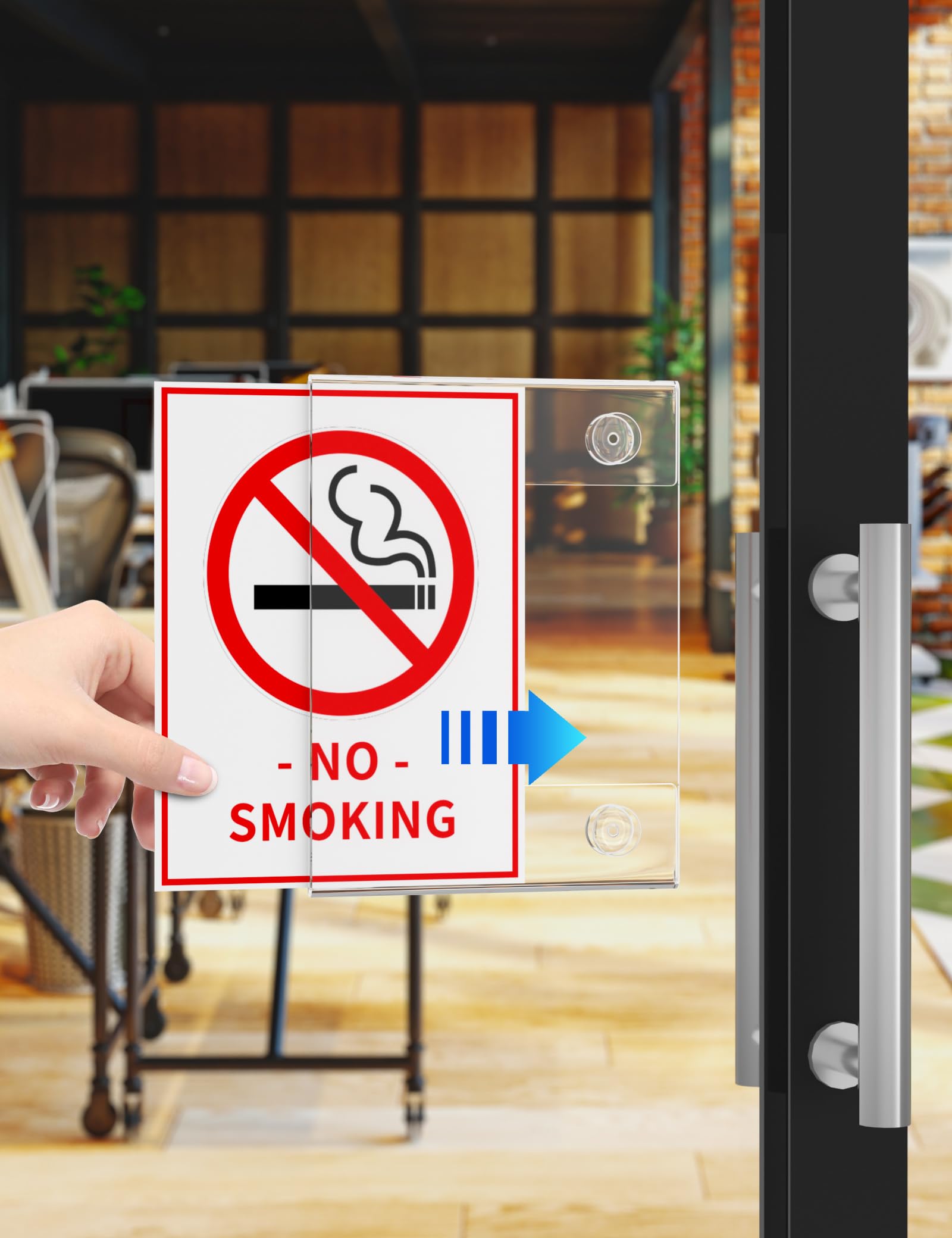 NIUBEE Acrylic Window Sign Holder with Suction Cup 8.5 X 11, Clear ...