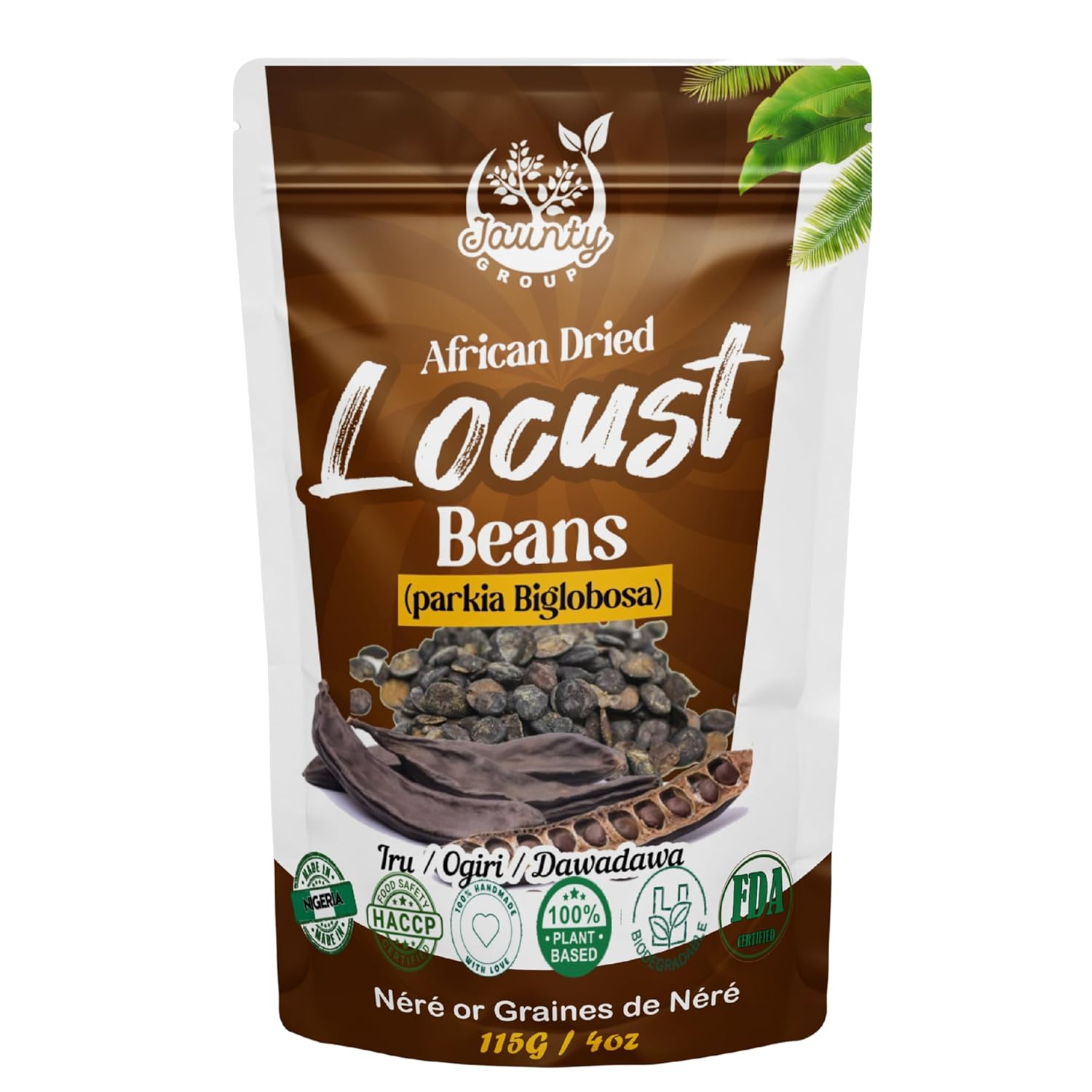 Amazon.com : Jaunty Dried Locust Beans/African Fermented - 4oz 115 ...