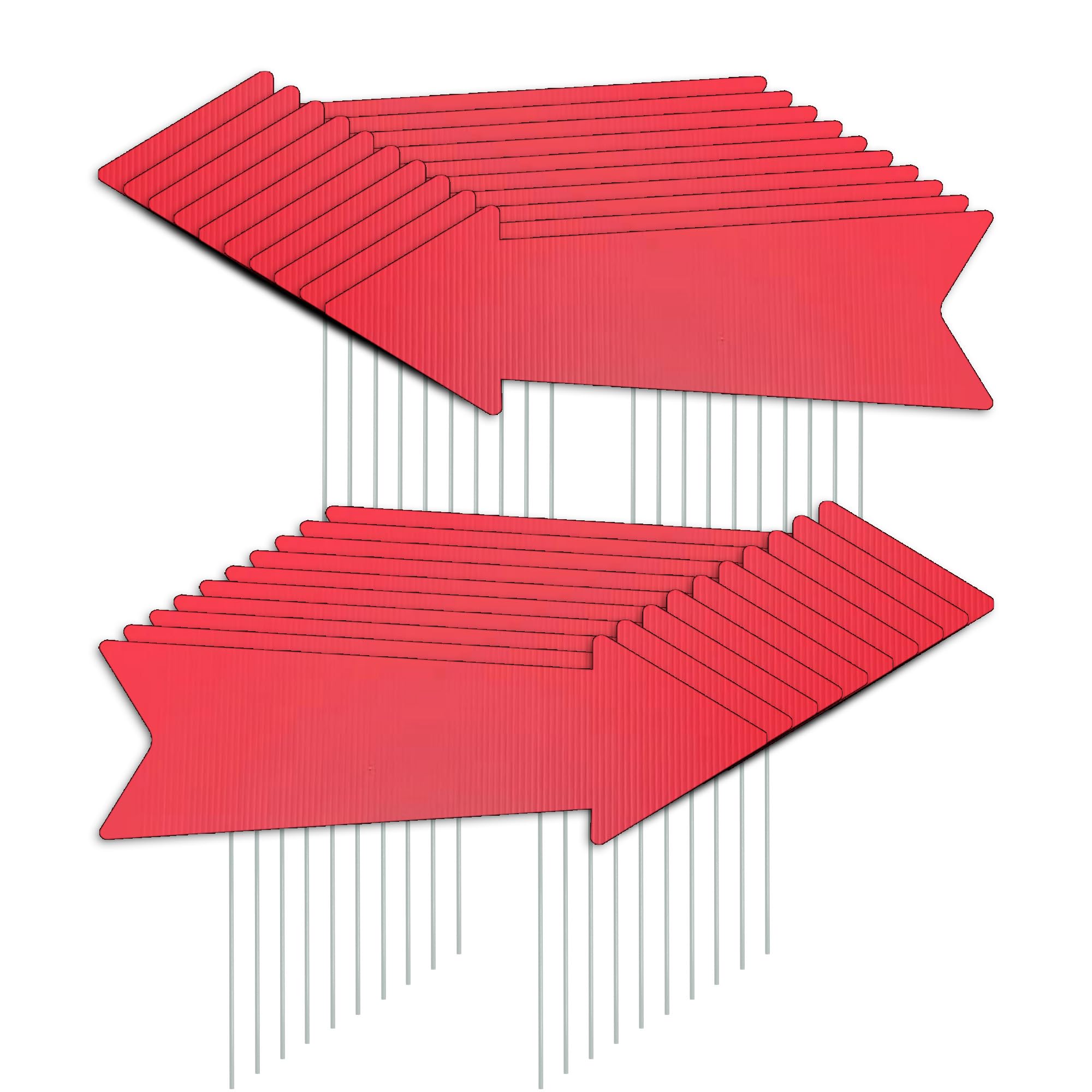 Amazon.com : Red Arrow Signs with Stakes 16 x 5 Inches,This Way ...