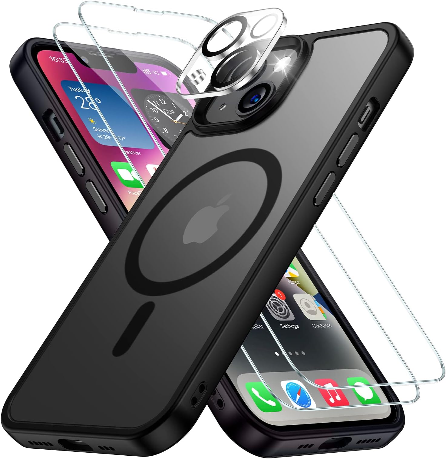 Holidi 4 in 1 iPhone 14 Case Magsafe, iPhone 14 Phone Case & Screen ...
