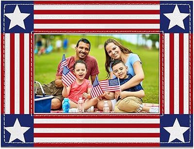 Amazon.com - PRETYZOOM American Flag Picture Frame 4x6 Wooden Photo ...
