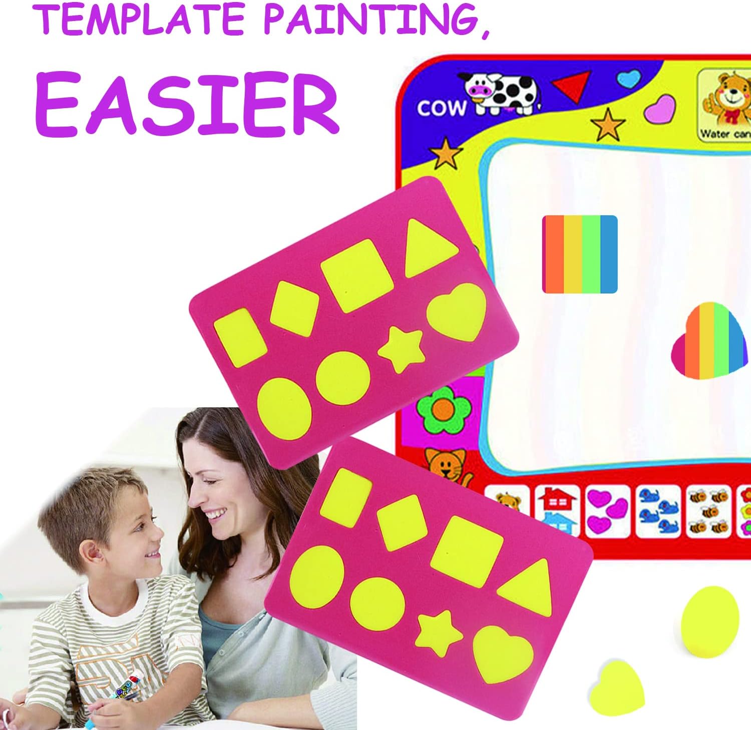 1 Kids Notepad and 1 Small Yellow Stamp; Doodle Drawings, Educational ...