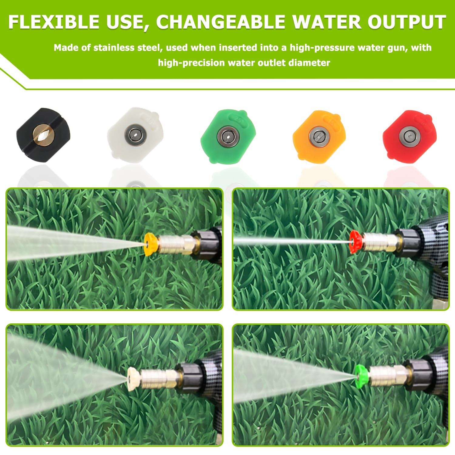 Snapklik.com : EPLZON Pressure Washer Multiple Degrees Nozzles Tips Set
