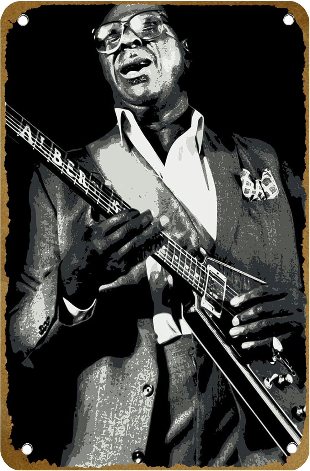 Amazon.com: Guitar Legends Albert King Poster Vintage Metal Tin sign ...