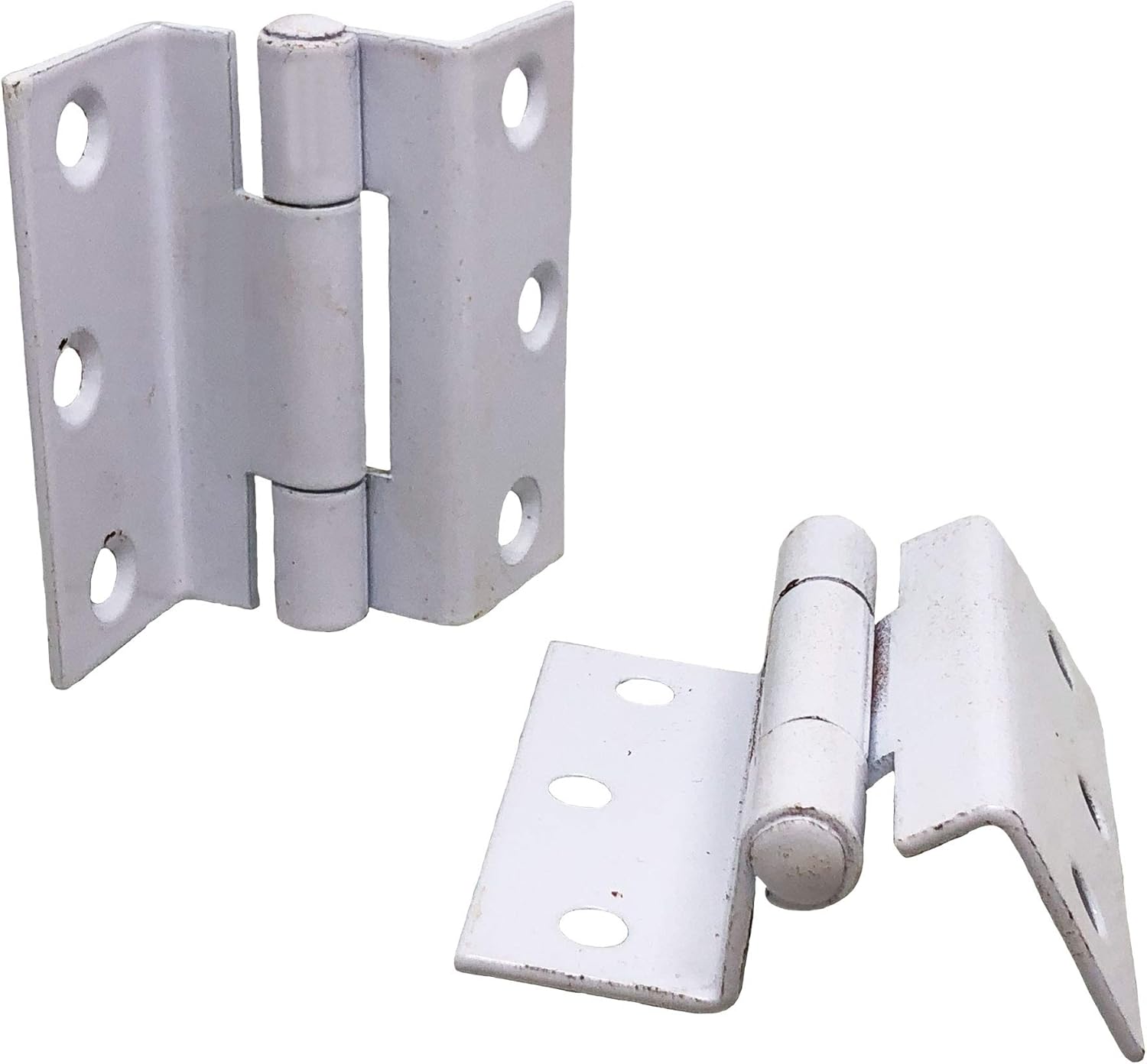 1 x Pair - 63mm x 58mm White Powder Coated STORMPROOF Casement Hinges ...