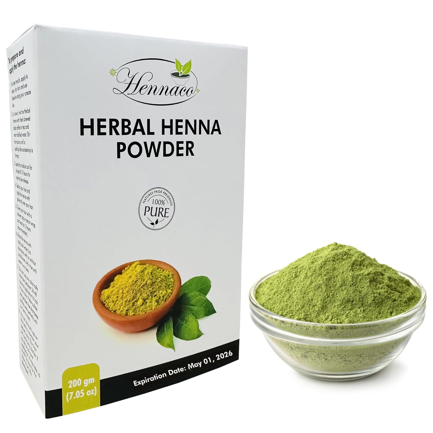 Amazon.com : hennaco Organic Henna Powder for Hair ( 200g ) - 100% ...