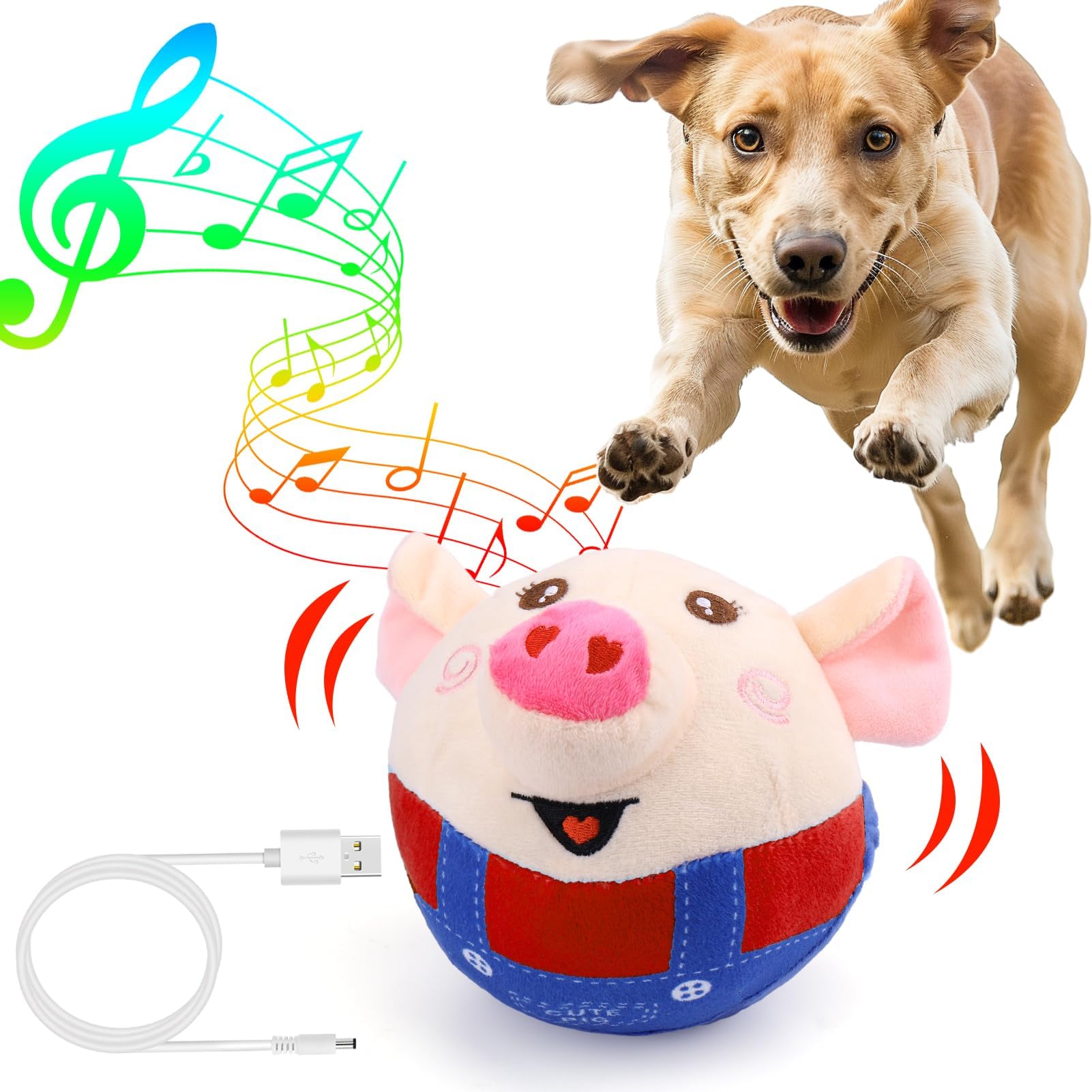 Amazon.com : Cadeya Active Moving Pet Plush Toy, Interactive Dog Toys ...