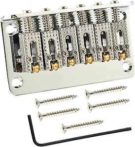 Amazon.com: YS0911 78mm Guitar Roller Bridge Fixed Hardtail Bridge Top ...