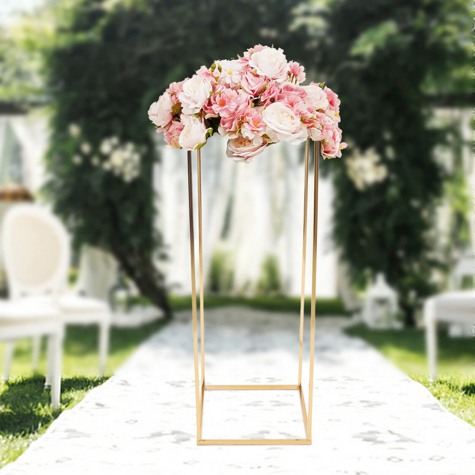 Plant Stand For Wedding Lora White Metal Wedding Flower Stand Pedestal