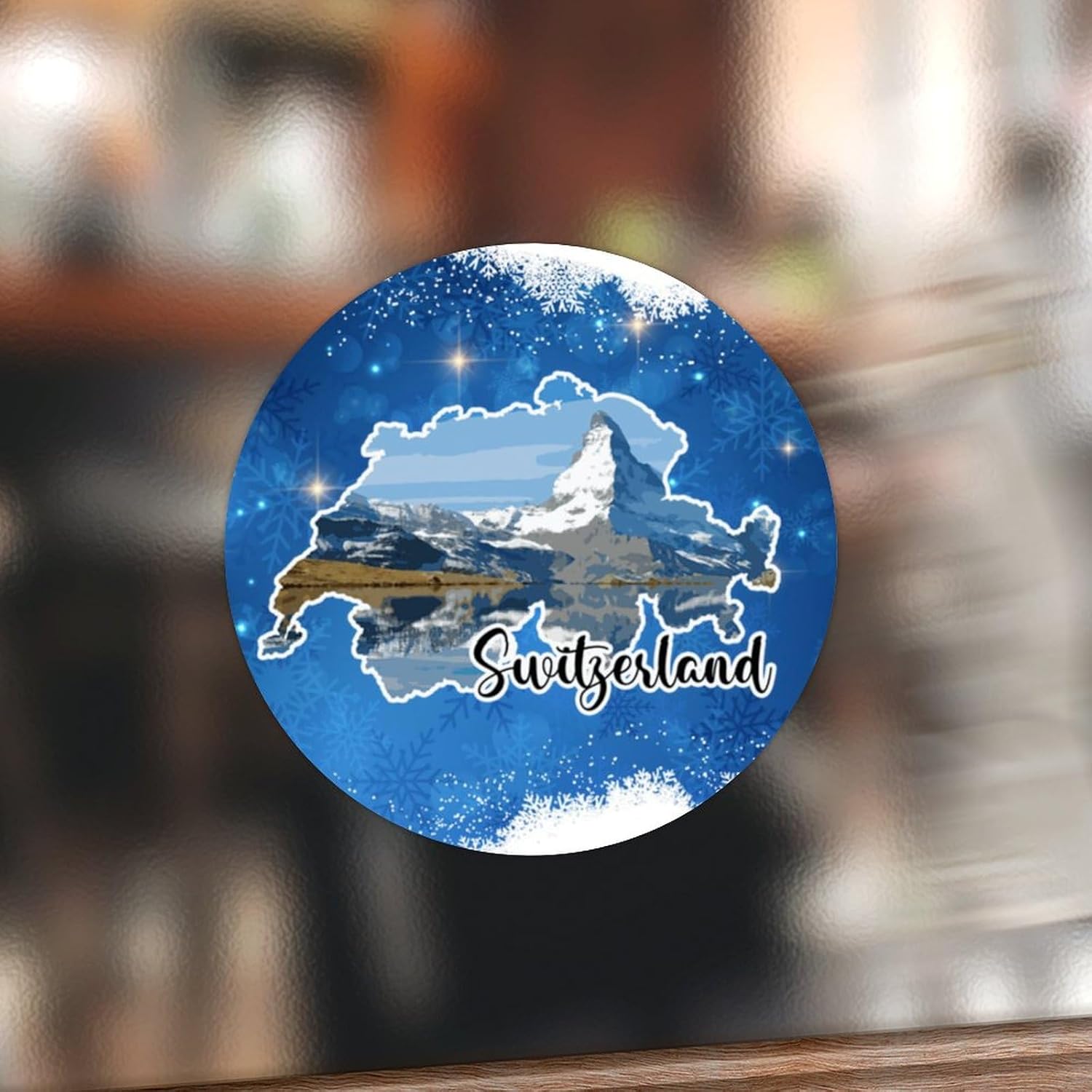 Amazon.com: Swavecat Switzerland Round Labels Switzerland Landscapes ...
