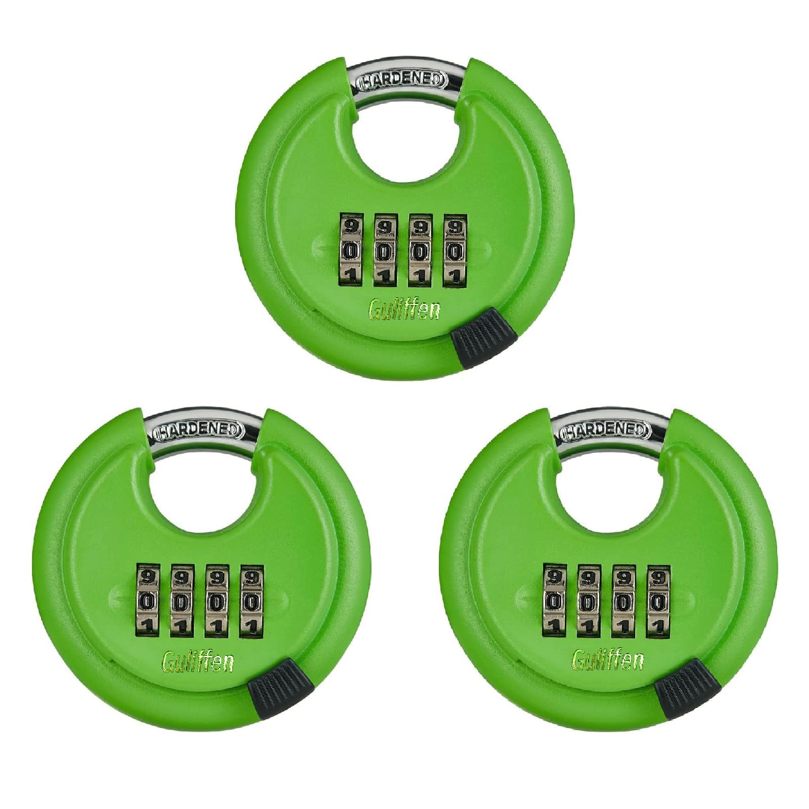 Combination Lock, Guliffen Outdoor Disc Combination Padlock, Locks of ...