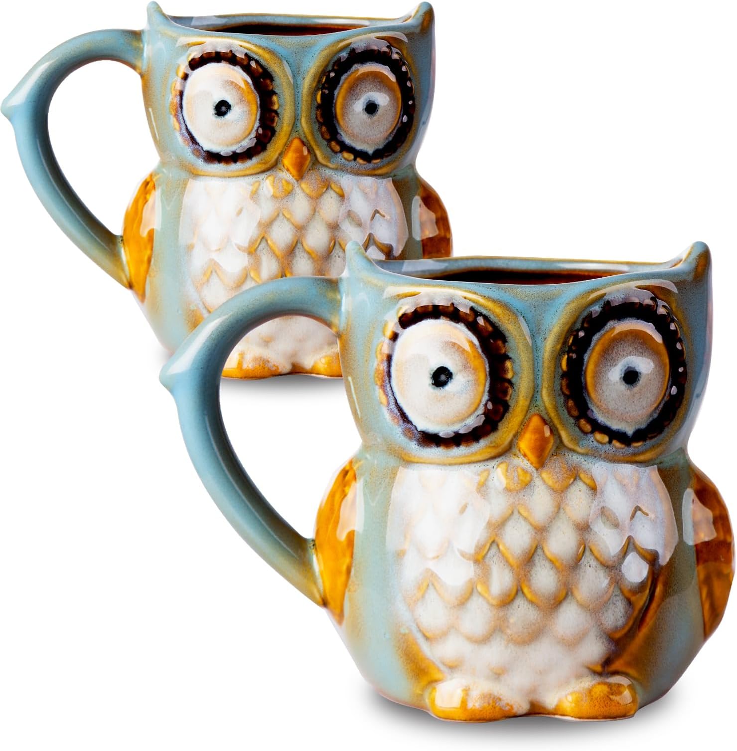 Amazon.com | Porcelain Chocolate Owl 12 Oz Coffee Mug/cup for Our Owl ...