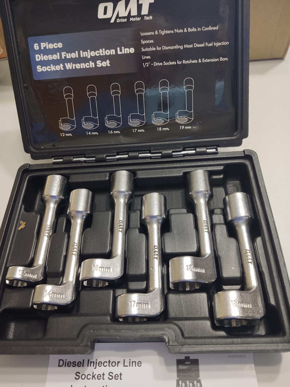 Amazon.com: Orion Motor Tech 1/2" Dr Diesel Injector Line Socket Wrench ...