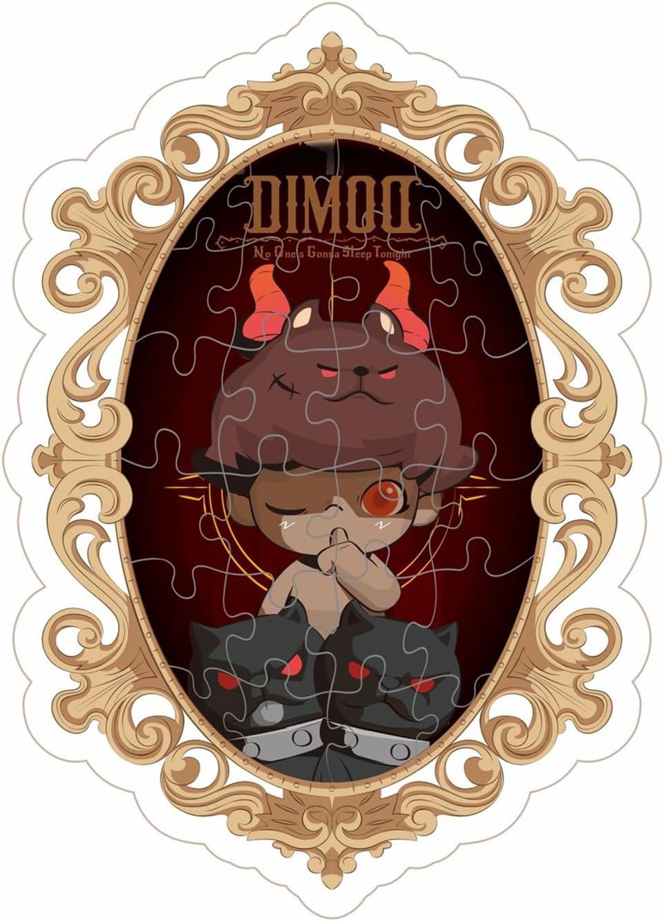 Amazon.com: POP MART DIMOO Puzzle Wall Art Halloween Decorations Indoor ...