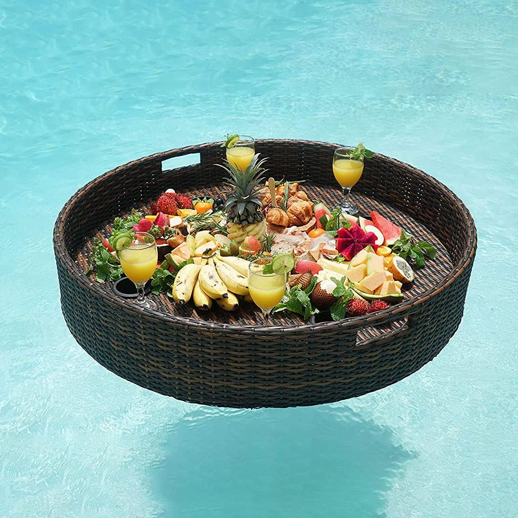 Amazon.com: 31"/47" Floating Serving Tray, PE Woven Pool Floats ...