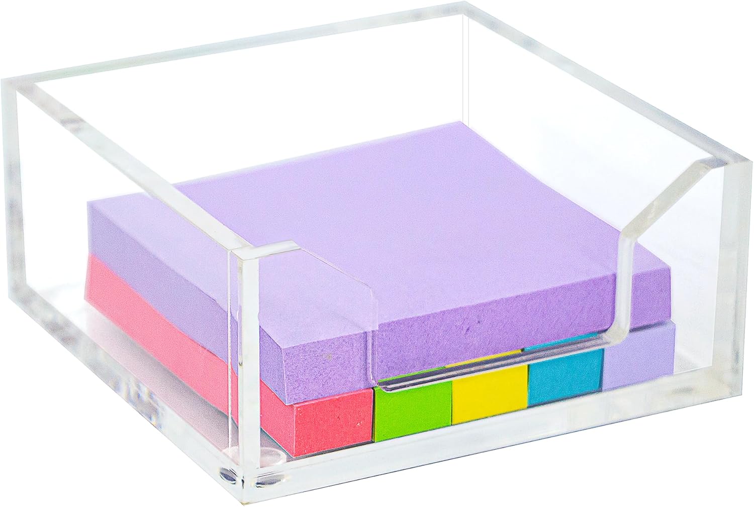 Amazon.com : Dealpoli Clear Acrylic Sticky Note Holder Desk Organizer ...