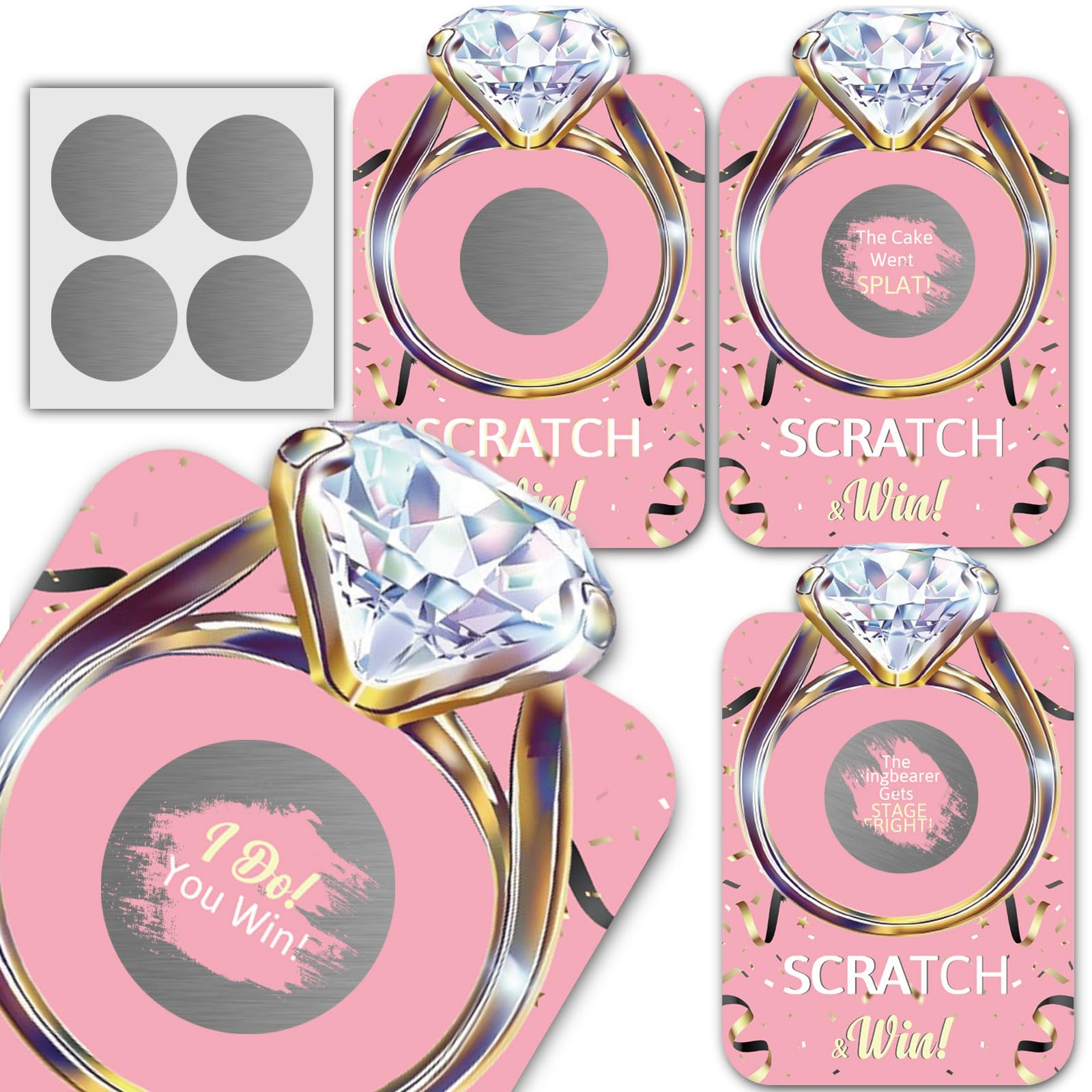 Amazon.com: VAVINCI Bridal Shower Scratch Off Game, Wedding Shower ...